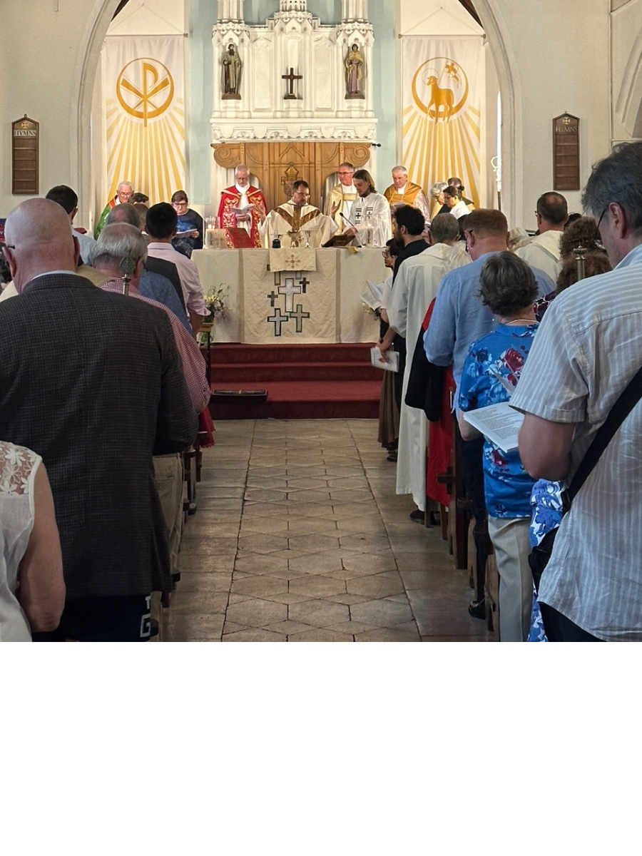 Bishop Sean takes his seat in the Tent | jmeca.org.uk
